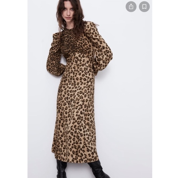 Zara | Dresses | Zara Animal Print Dress | Poshmark